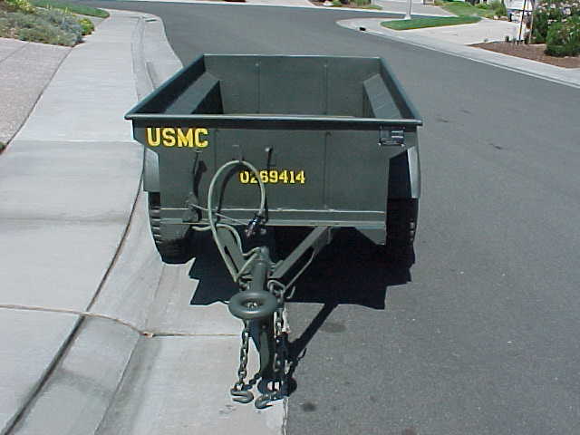 World War II Jeep trailer before retored to USMC WWII jeep standards