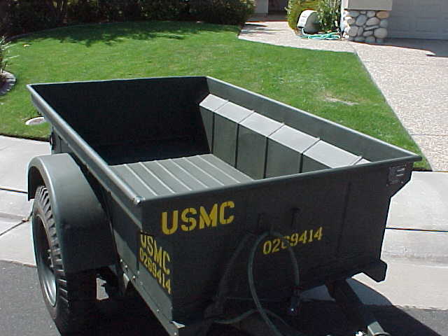 World War II Jeep trailer before retored to USMC WWII jeep standards
